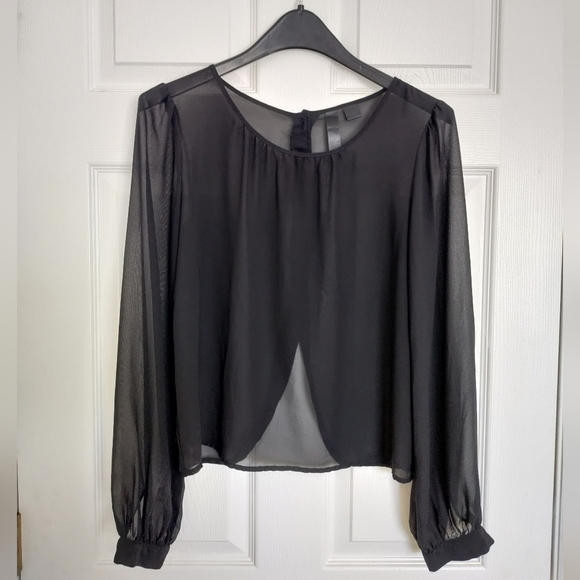 Tops | Misses Long Sleeve Sheer Top | Poshmark